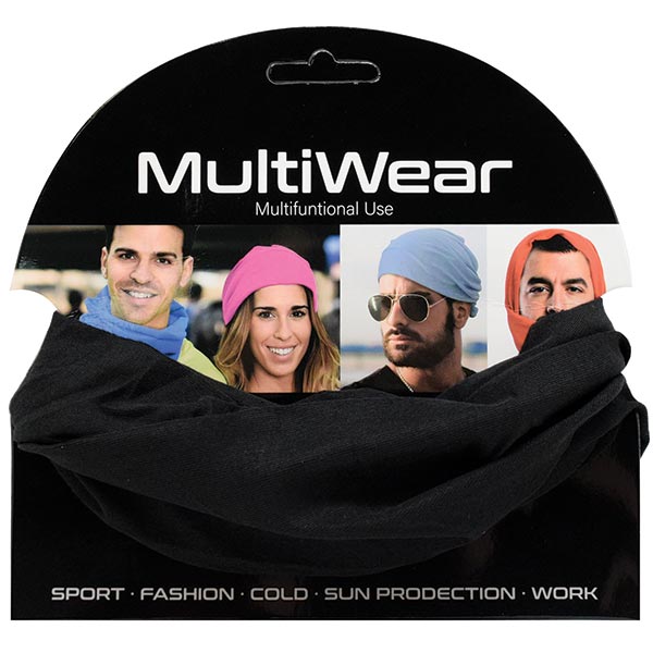 Multi Wear - Multi Scarf Solid BLACK #HWR-MUL01BLA | Zoe Beauty Supply