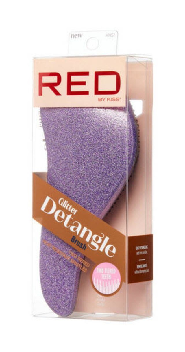 KISS - RED DETANGLE GLITTER BRUSH ASSORTED | Zoe Beauty Supply
