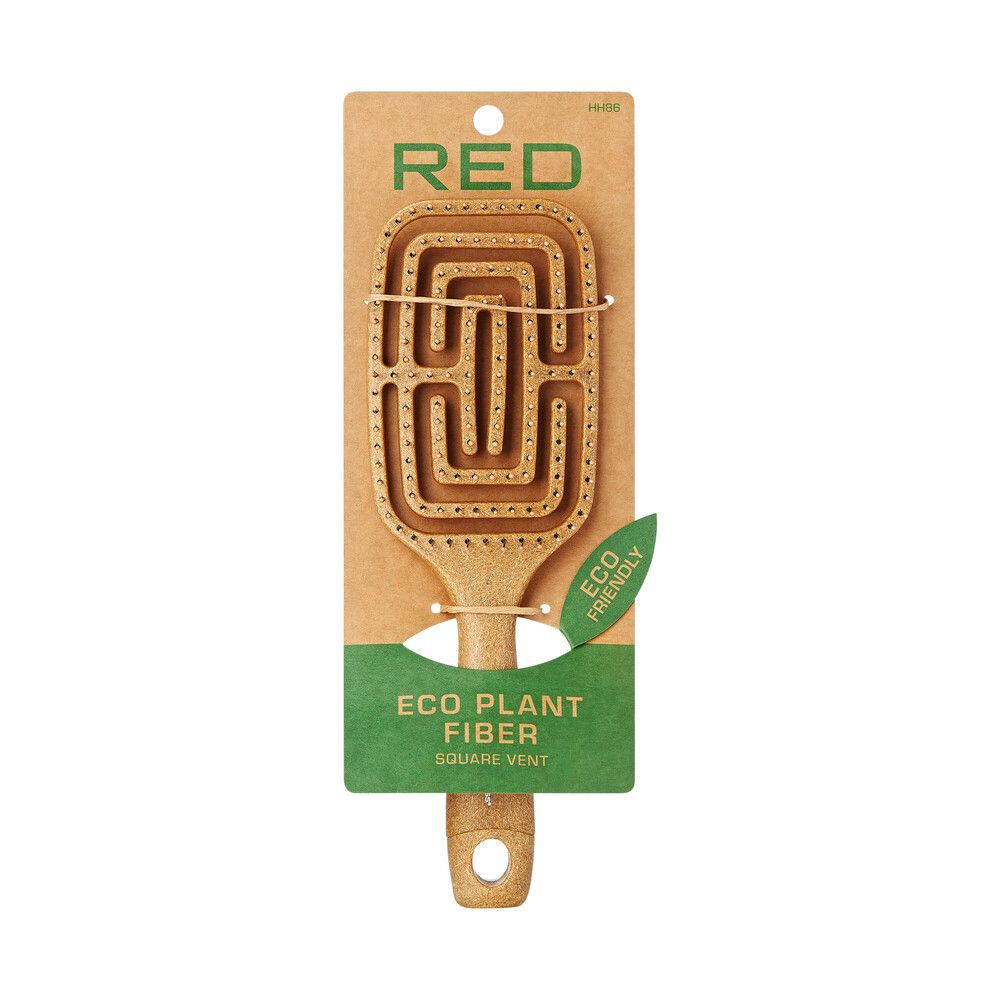 KISS - RED ECO PLANT FIBER BRUSH SQUARE VENT | Zoe Beauty Supply