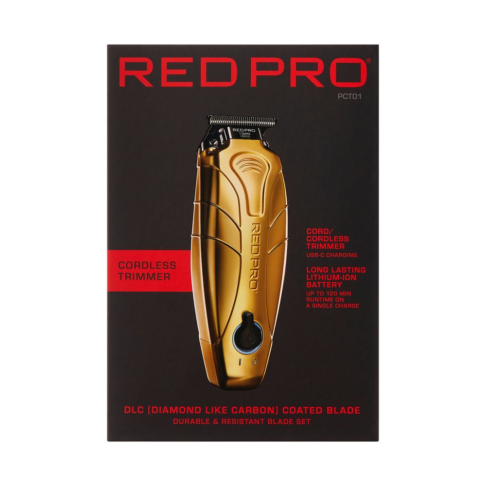 KISS - RED PRO CORDLESS TRIMMER MATT GOLD | Zoe Beauty Supply