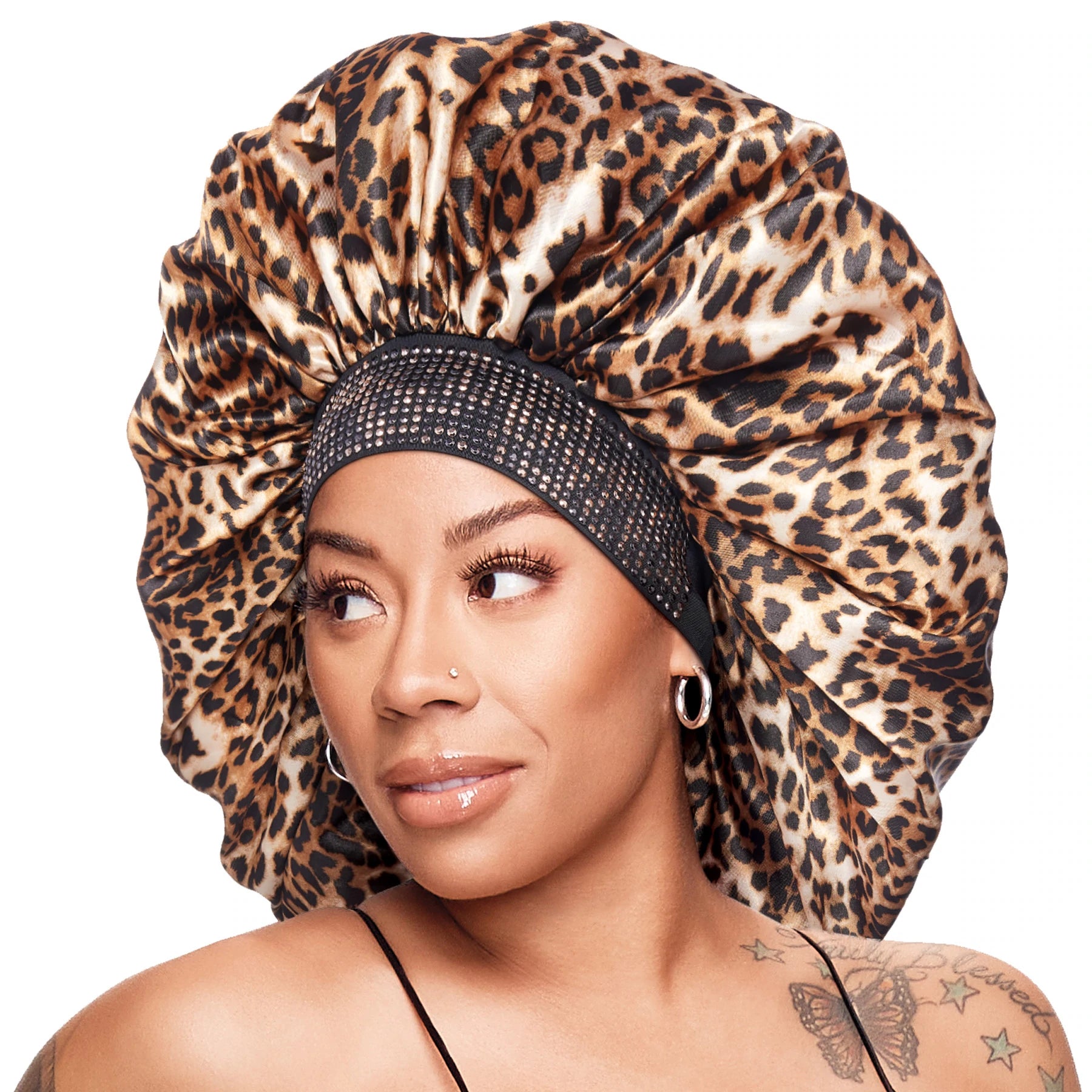 KISS - RED DIAMOND BLING BONNET SJ LUXE LEOPARD | Zoe Beauty Supply