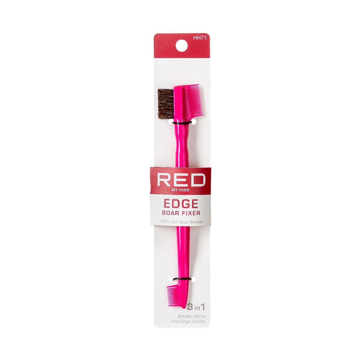 KISS - RED 3-IN-1 Professional Edge Boar Fixer (HH71) | Zoe Beauty Supply