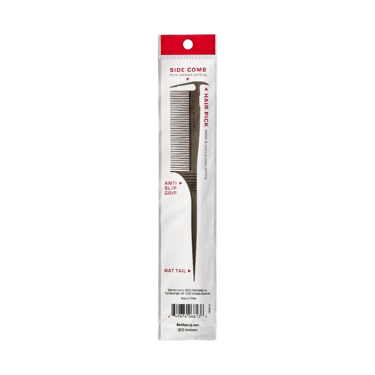 KISS - RED AXE RAT TAIL COMB | Zoe Beauty Supply MI